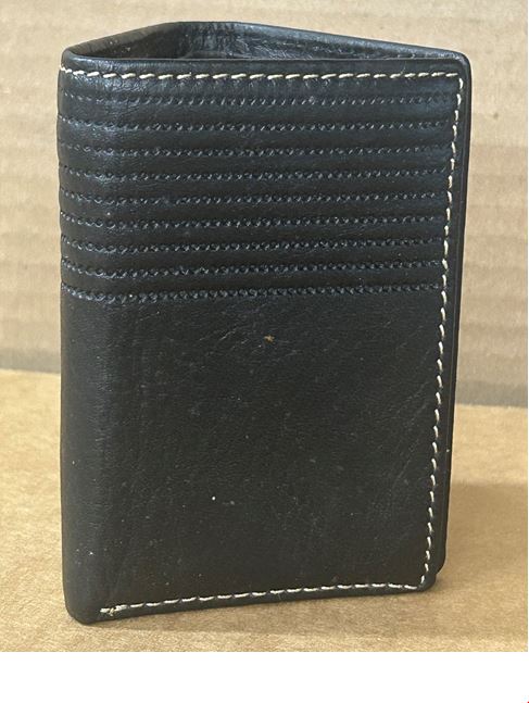 Top Notch Accessories 5002BK Black Tri-fold Wallet