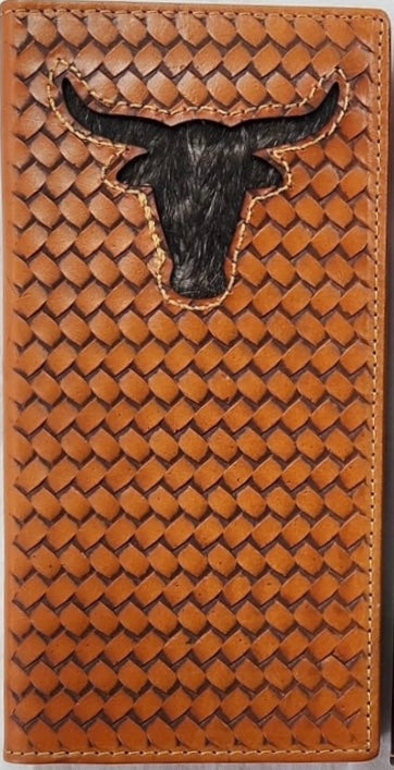 Top Notch Accessories 60106-3L.BR Light Brown Basketweave w/Longhorn H