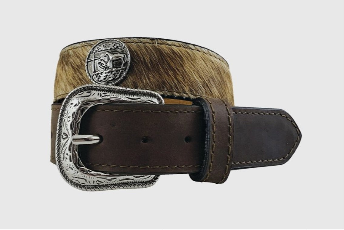 Boy's Roper 1775300 Brown Hair-On Concho Belt