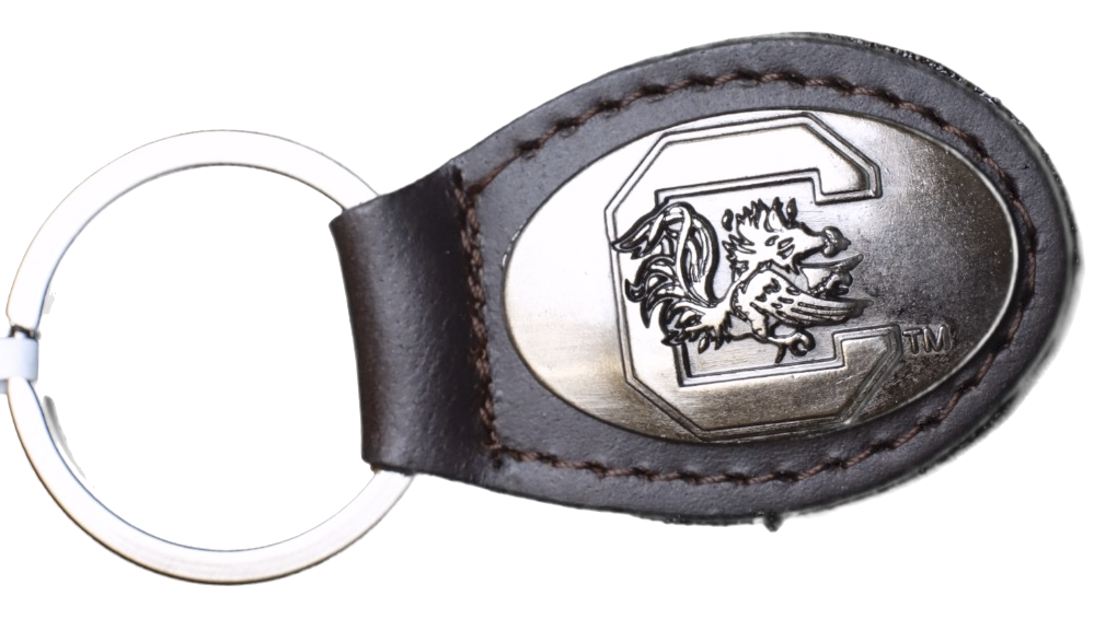 Zep-Pro South Carolina Gamecocks "Crazy Horse" Leather Oval Concho Key