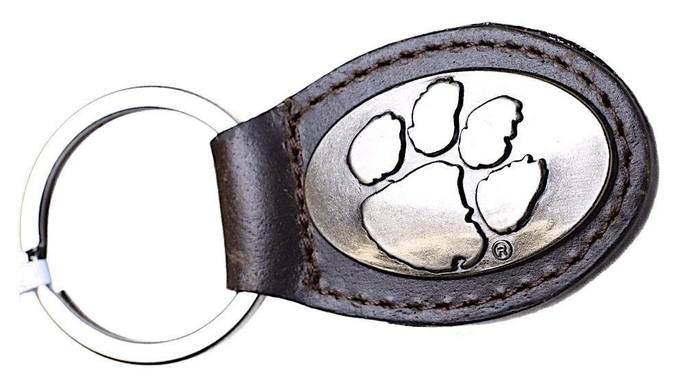 Zep-Pro KL6-BRW-CLEMSON Small (Crazy Horse) Oval Concho Key Chain