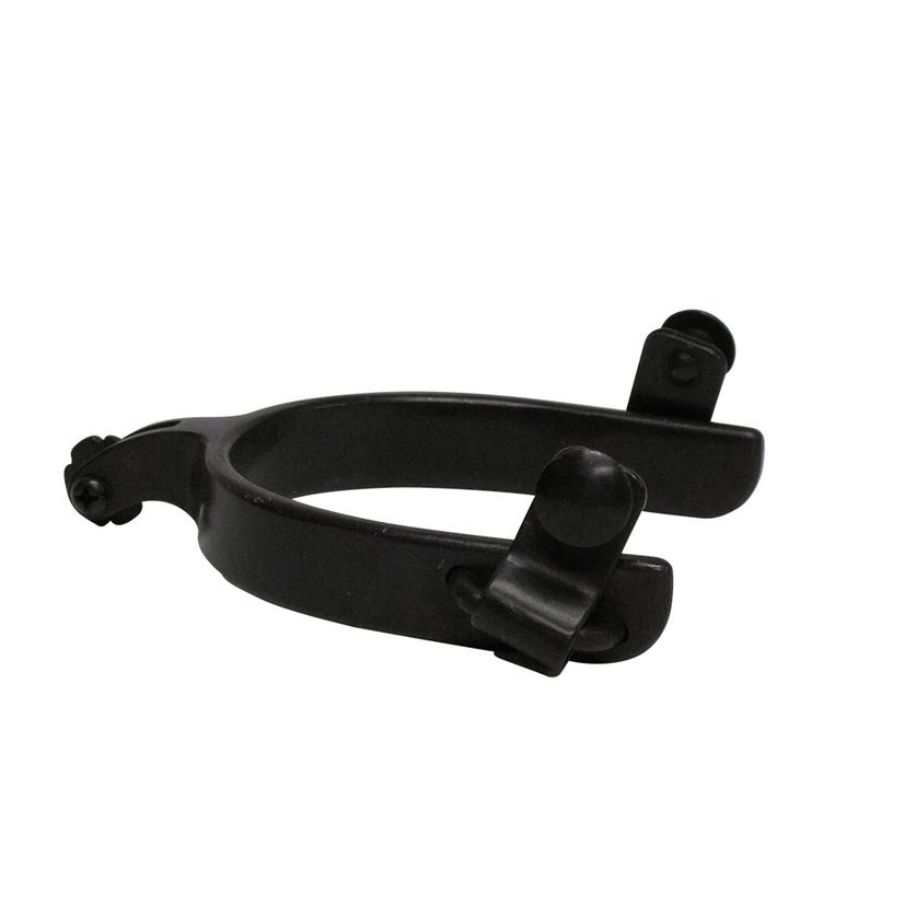 SHTSHANKSPUR Short Shank Steel Roping Spur in either Stainless or Blac